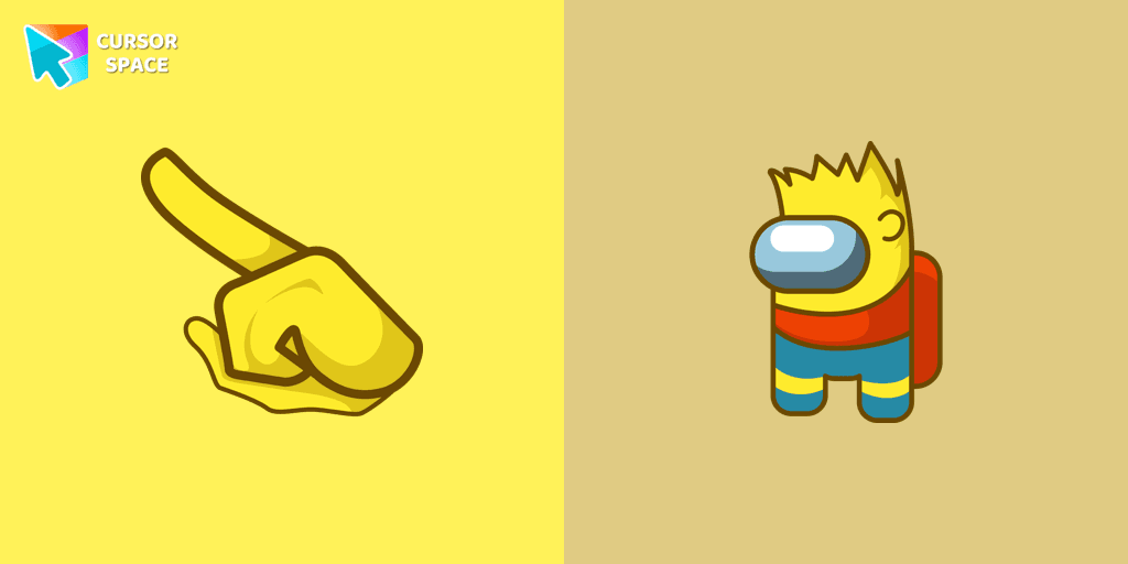 Custom Cursor Among Us Bart Simpson Character For Chrome - Cursor Pack ...
